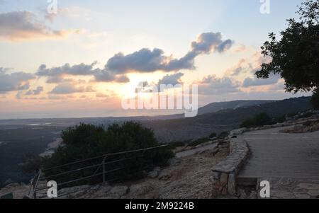 Keshet Cave - natural arch during sunset, Adamit Park, Upper Galilee ...