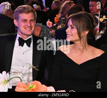 Indy car pilot Marucs Ericsson with his girlfriend Iris Tritsaris ...