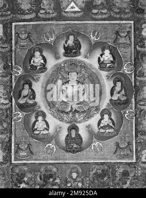 Taizō-kai Mandara Taizō-kai Mandara, 14th century. Opaque watercolor ...