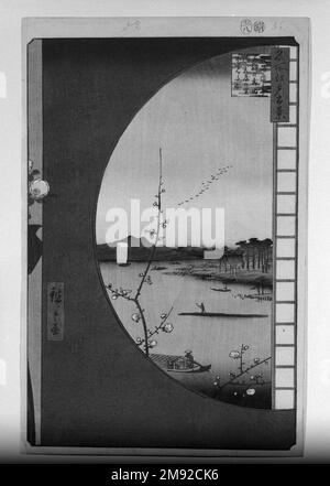 36. View From Massaki of Suijin Shrine, Uchigawa Inlet, and Sekiya 1857 ...