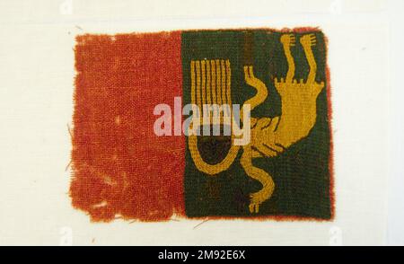 Textile Fragment with Skeletal Figure Paracas. Textile Fragment with ...