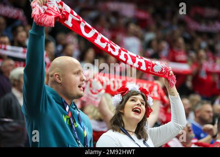 Kattowitz, Poland. 16th Jan, 2023. Handball: World Cup, Poland: A ZDF ...