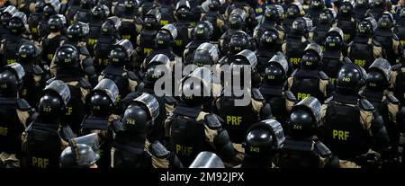 Brazilian Federal Highway Police troop members. National security ...