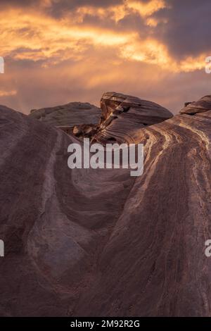 Majestic colors and shapes of Fire Wave sandstone formation in Valley ...