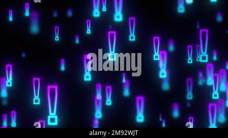 Glowing exclamation marks. Computer generated 3d render Stock Photo - Alamy
