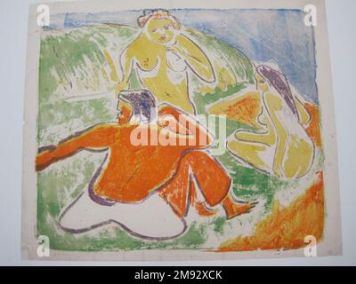 Three Bathers on the Beach Ernst Ludwig Kirchner (German, 1880-1938 ...