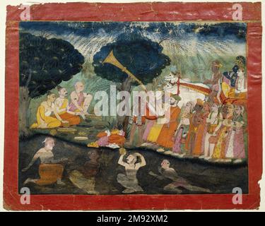 This illustration from the Bhagavata Purana series depicts the Hindu ...