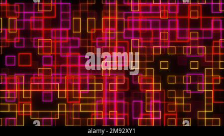 Small neon squares. Computer generated 3d render Stock Photo - Alamy