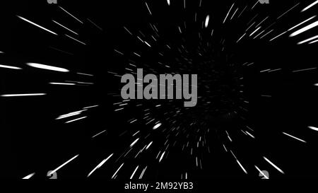 Tunnel through the stars. Computer generated 3d render Stock Photo - Alamy