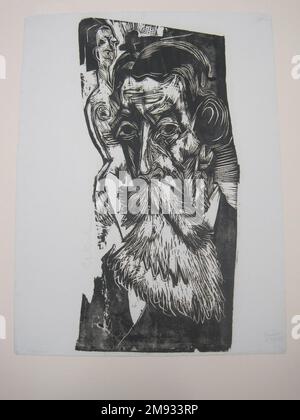 Portrait of Ludwig Schames (Kopf Ludwig Schames) Ernst Ludwig Kirchner ...