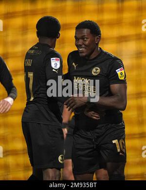 Peterborough's Ephron Mason-Clarke and Port Vale's Lewis Cass (right ...