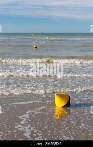 France, Calvados (14), Houlgate, beach and Roland Garros promenade with ...