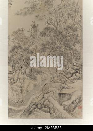 Landscape Hua Yan (Chinese, 1682-1765). Landscape, 1727. Ink and light ...