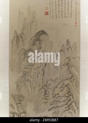 Landscape Hua Yan (Chinese, 1682-1765). Landscape, 1727. Ink and light ...