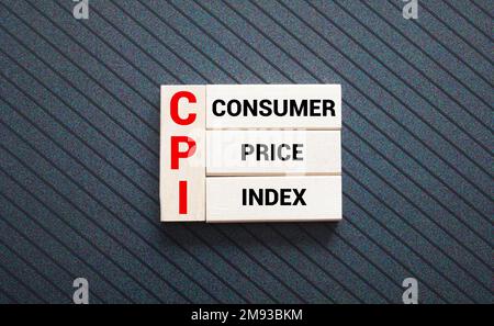 CPI, consumer price index symbol. Wooden blocks with words 'CPI' Stock ...