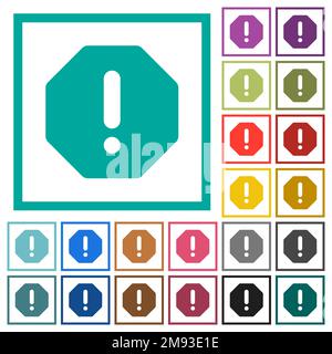 Square shaped forbidden sign. Rectangular prohibition sign. No symbol ...