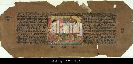Kichaka and Bhimasena, Folio from a Dispersed Mahabharata Series Indian ...