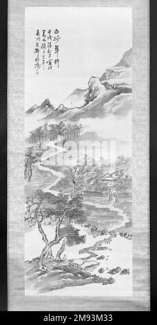 Landscape with Fenced in Garden Hine Taizan (Japanese, 1813-1869 ...