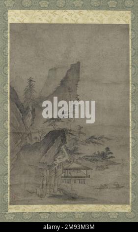 Lakeside Mountain Landscape Kenko Shokei (Japanese, flourished ca. 1478 ...