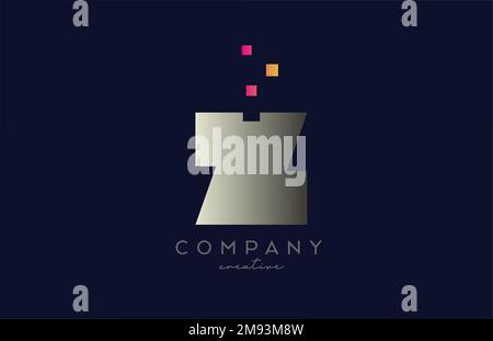 I grey pink yellow alphabet letter logo icon design. Creative template ...