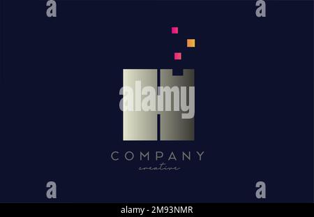 A grey pink yellow alphabet letter logo icon design. Creative template ...