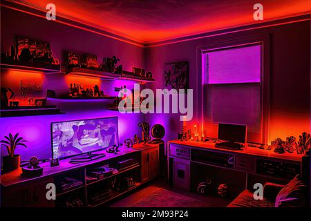 background, streamer background, streamer room, interior, inside ...