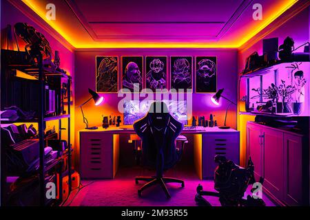 background, streamer background, streamer room, interior, inside ...