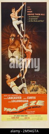 TRAPEZE 1956 United Artists film with Gina Lollobrigida and Tony Curtis Stock Photo - Alamy
