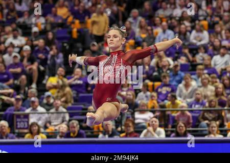 January 16, 2023: Oklahoma's Jordan Bowers performs her floor routine ...