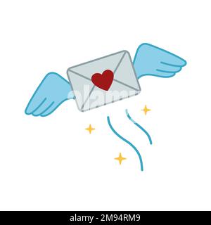love letter with wings Stock Vector Image & Art - Alamy