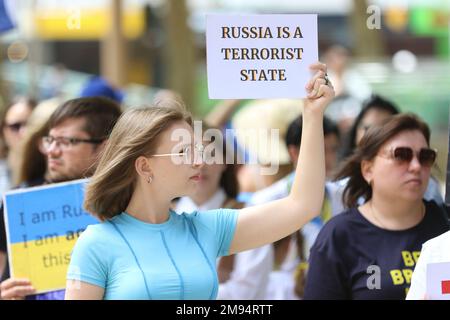 Sydney, Australia. 17th January 2023. Ukrainians and their supporters ...