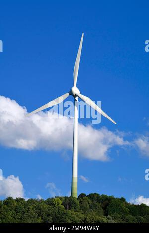 Wind turbine on the Muellberg in Froettmaning, Munich, Bavaria, Germany ...