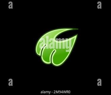 Midori web browser, rotated logo, black background Stock Photo - Alamy