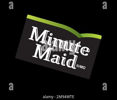 Minute Maid, Rotated Logo, Black Background Stock Photo - Alamy