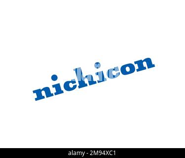 Nichicon, rotated logo, white background B Stock Photo - Alamy