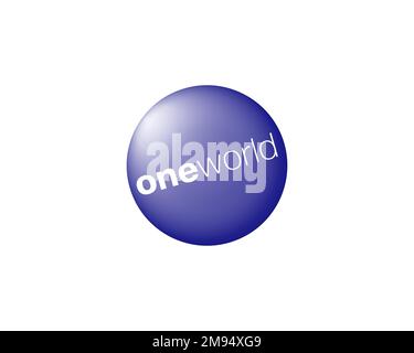 Oneworld, rotated logo, white background B Stock Photo - Alamy