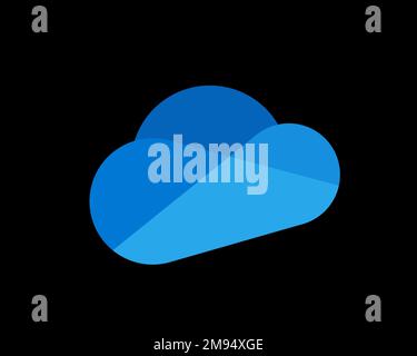 OneDrive, rotated logo, black background B Stock Photo - Alamy