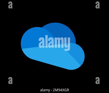 OneDrive, rotated logo, black background Stock Photo - Alamy