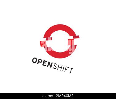 OpenShift, rotated logo, white background Stock Photo - Alamy