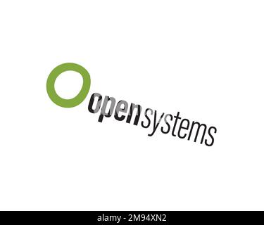 Open Systems AG, rotated logo, white background Stock Photo - Alamy