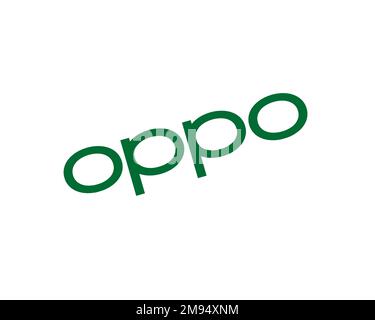 Oppo, rotated logo, white background B Stock Photo - Alamy
