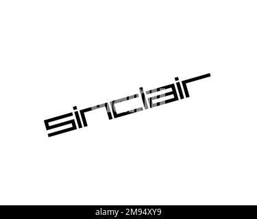 Sinclair Research, rotated logo, white background B Stock Photo - Alamy