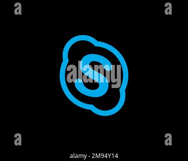 Skype for Business Server, Logo, Black background Stock Photo - Alamy