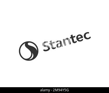 Stantec, rotated logo, white background B Stock Photo - Alamy