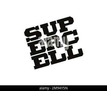 Supercell video game company, rotated logo, white background B Stock ...