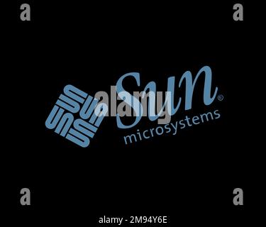 Sun Microsystems, Logo, Black background Stock Photo - Alamy