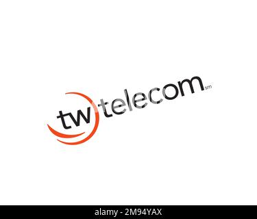 TW Telecom, rotated logo, white background B Stock Photo - Alamy