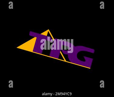 TPG Telecom, rotated logo, black background Stock Photo - Alamy