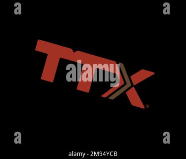 TTX Company, rotated logo, black background Stock Photo - Alamy