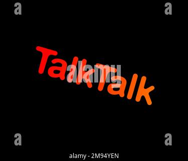 TalkTalk TV, rotated logo, black background Stock Photo - Alamy
